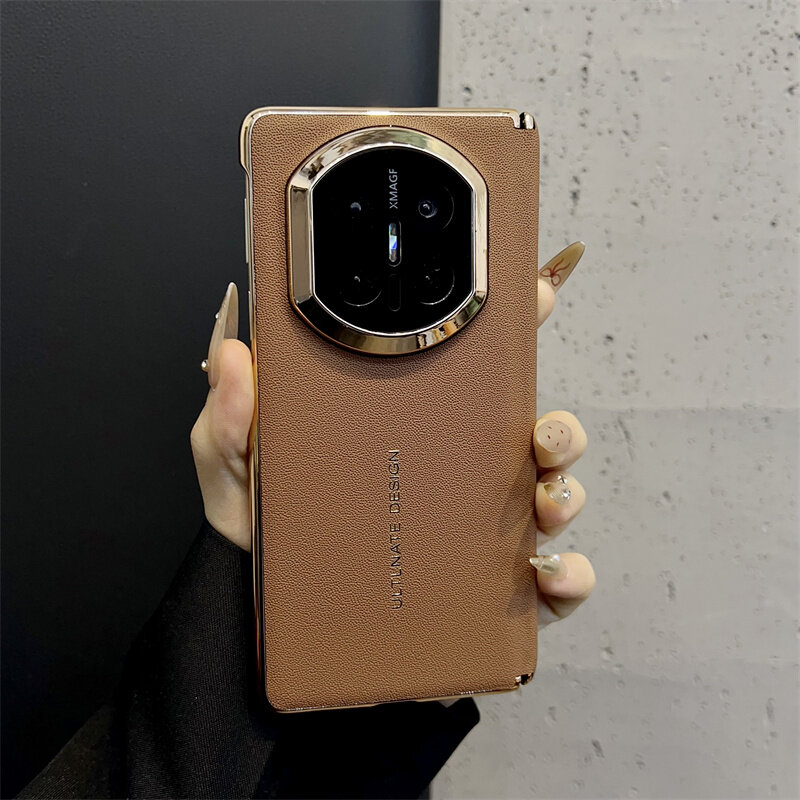 Чехол для Huawei Mate X7/Хуавей Мате X7, soft touch, чехол-кардиомонитор, искусственная кожа, поликарбонат (PC), защита камеры, ударопрочный, усиленные углы, Huawei, Huawei Mate X7, brown,