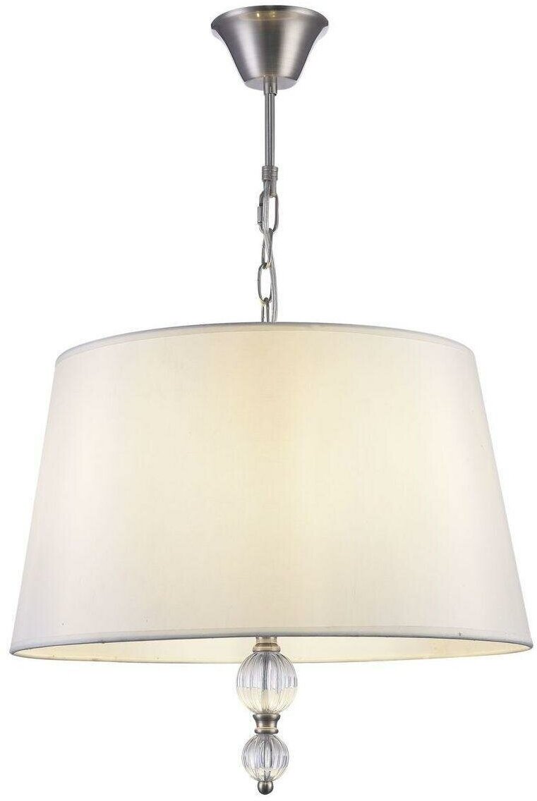 Подвесная люстра Freya Milena FR5679PL-03N, никель/белый, E14