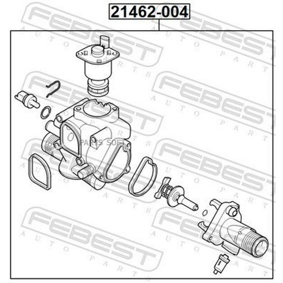 FEBEST 21462-004 термостат 83°C 21462-004