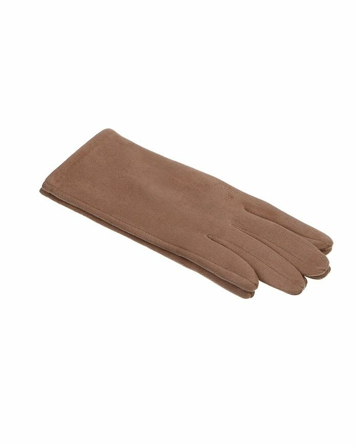Перчатки женские, р.18-20, 90% полиэстер, 10% эластан, коричневый