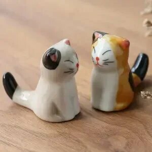 Керамические кошки-подставки для палочек 2шт