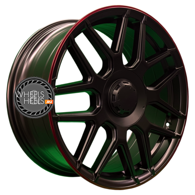 Диск автомобильный литой PDW L5424 19x8.5 5x130 et38 dia66.6 Satin Black Red Lip
