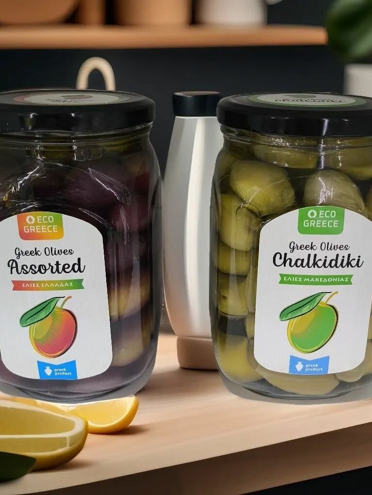 Оливки Халкидики и Микс, Греция, 2 банки