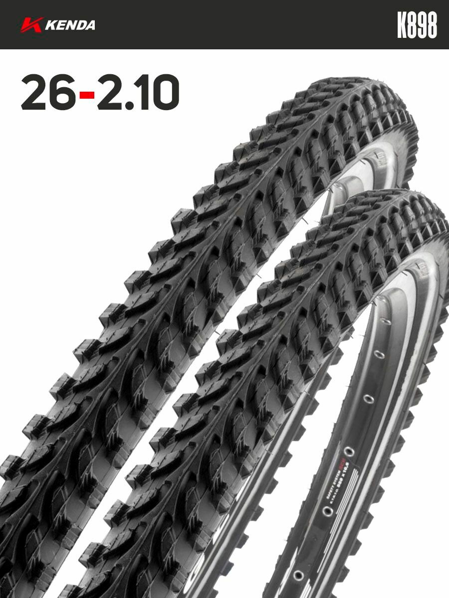 Комплект 2 шт. - Покрышка велосипедная KENDA K898 26x2,10 (54-559), грязевой протектор