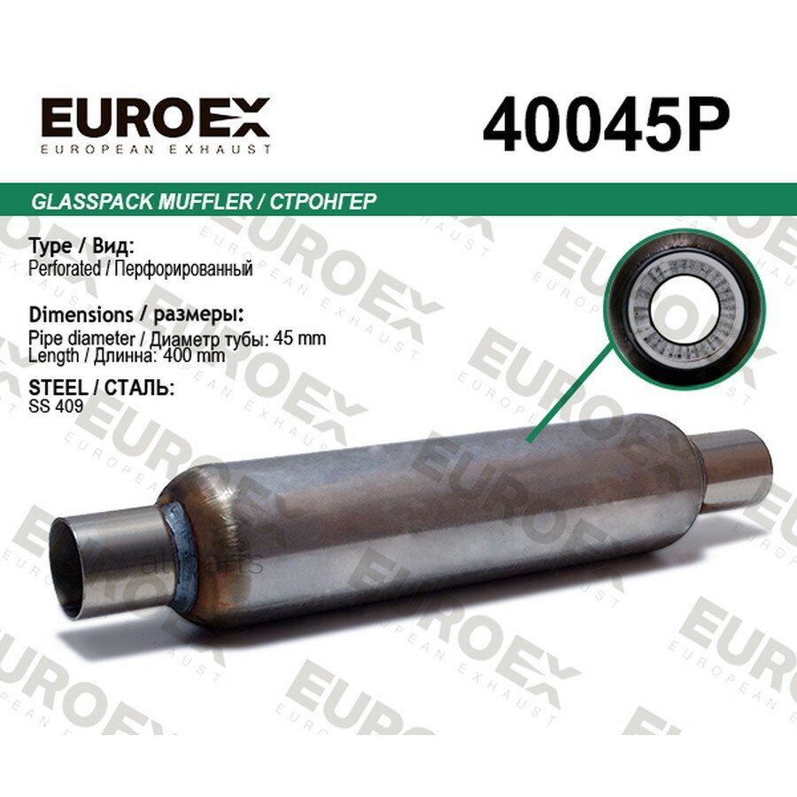 EUROEX 40045P Стронгер нерж. перфорированный (45x300x400)