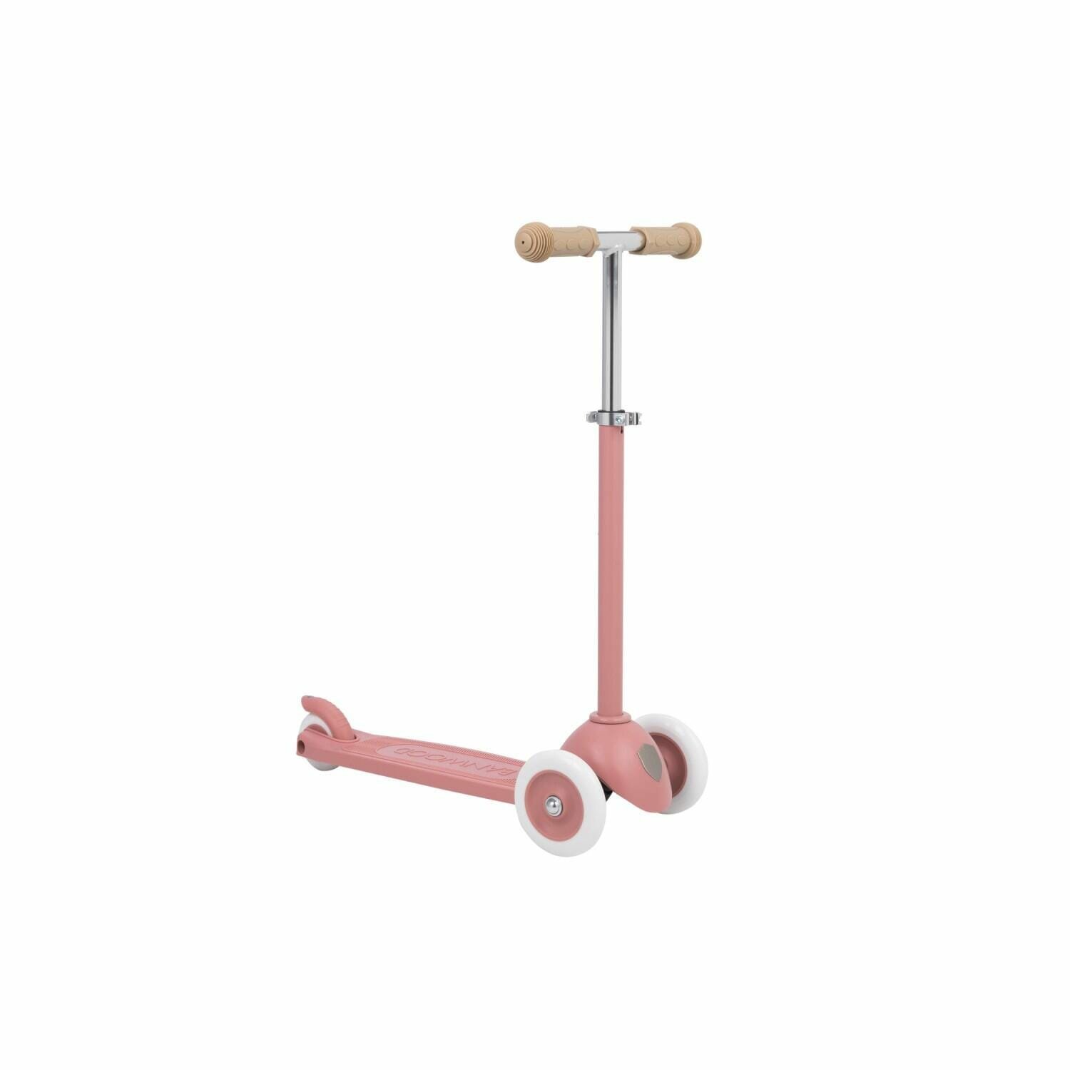 DECATHLON самокат Banwood ECO, розовый гранат, регулируемый руль 70-80 см, дека 29.3x10 см, нагрузка до 50 кг