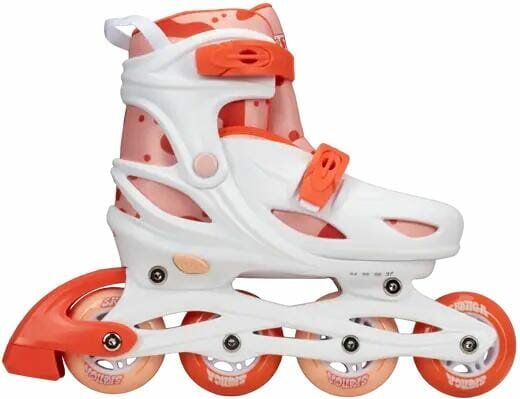 DECATHLON ролики Skatica Blossom, белый, красный, розовый, размер 34/37