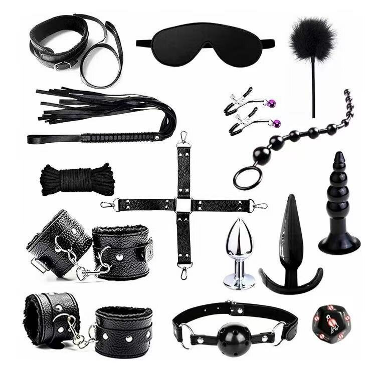 Секс-игрушки анальный хвост Волосы 10 черные (крестообразные двойные ногти) + райский черный + пагода черная + обычная