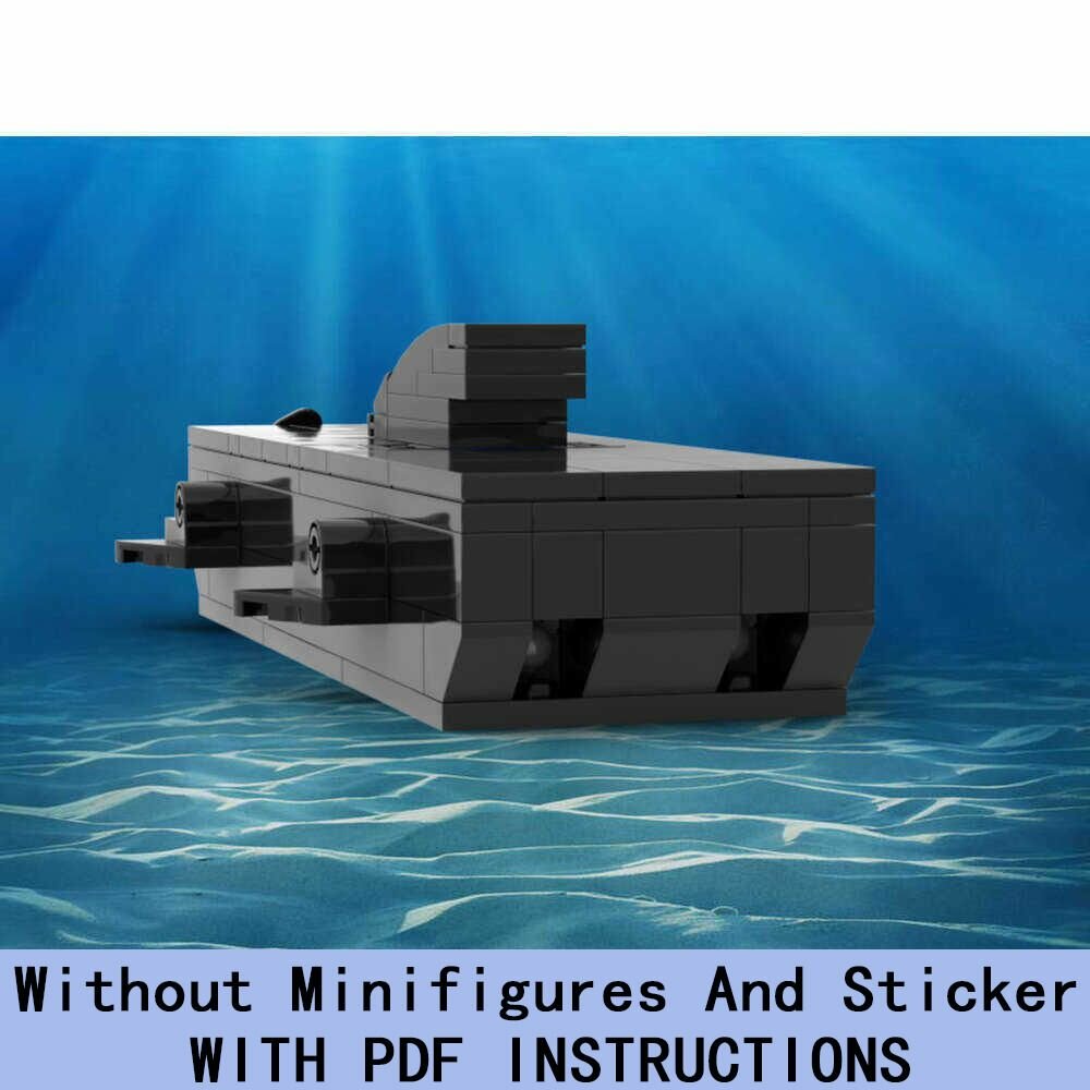 108шт. Конструктор Nuclear submarine with spring shooter Набор строительных блоков