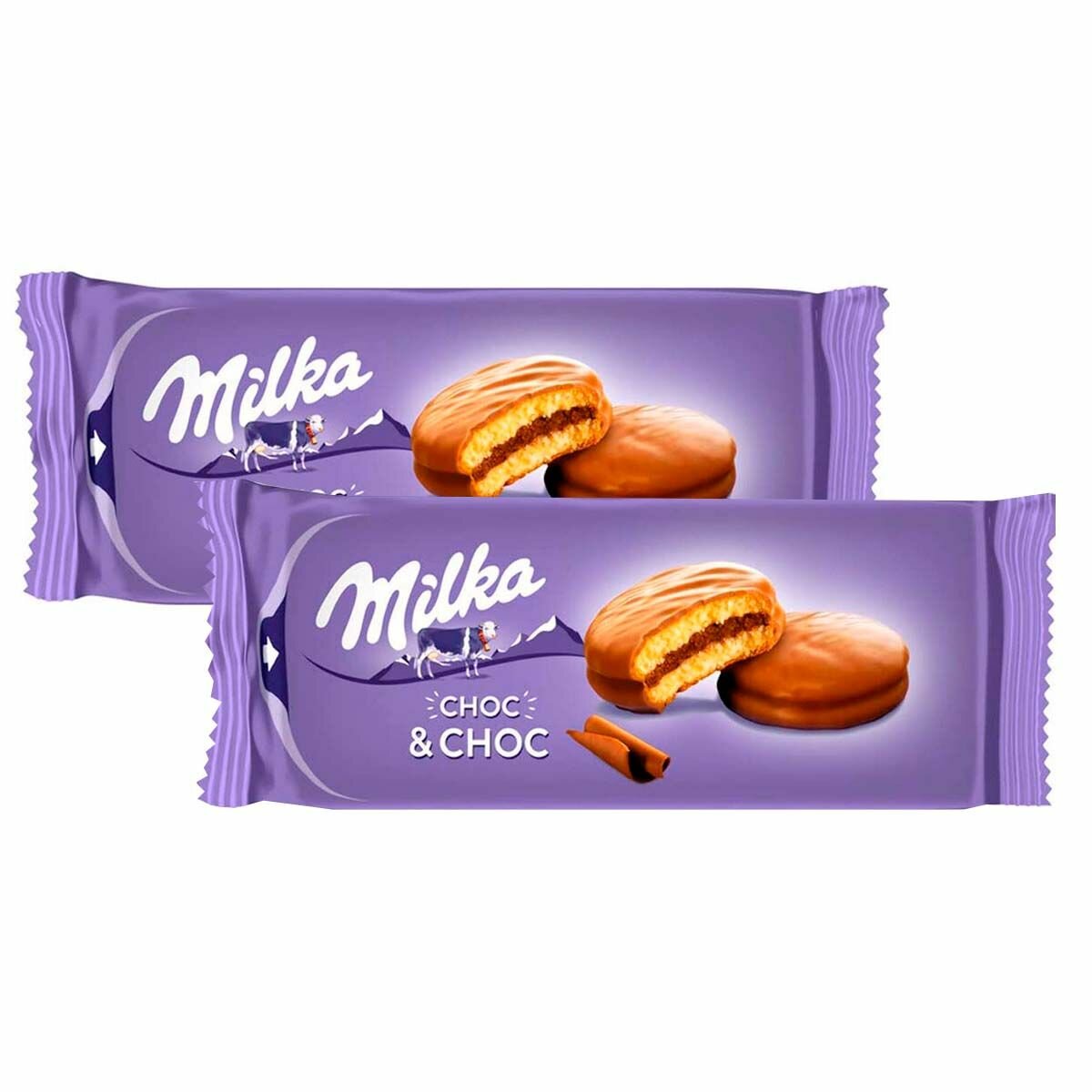 Пирожное бисквитное Милка Чок Чок / Milka Choc & Choc 2 шт х 150 гр (Швейцария)