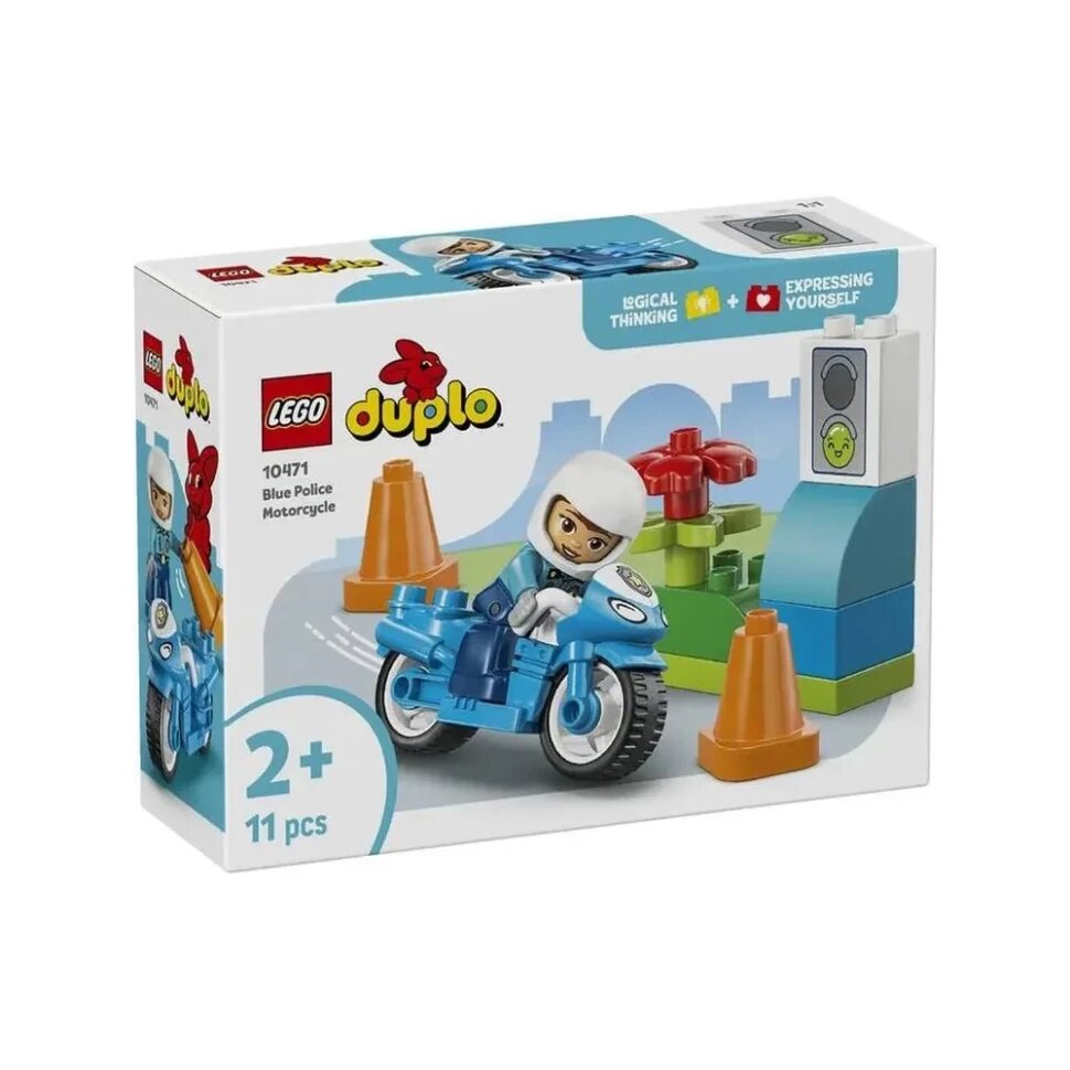 Конструктор LEGO DUPLO 10471 Синий полицейский мотоцикл 11 дет.