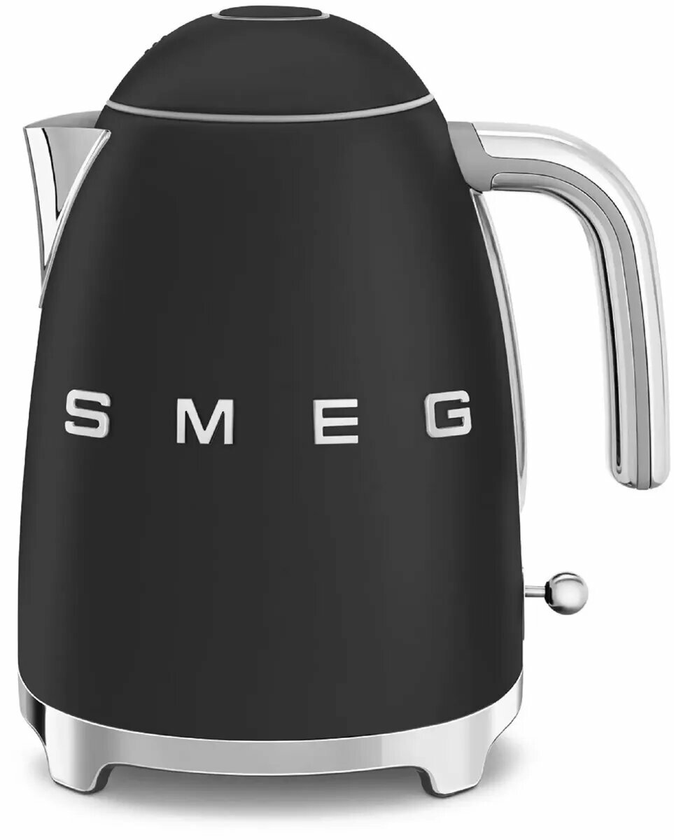 Чайник электрический SMEG KLF03BLMEU, 2400Вт, черный и серебристый
