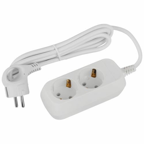 Удлинитель электрический UDL-16-215-E Greenline 2 розетки с заземлением 1.5м ПВС 3х1кв. мм Эра Б0065079
