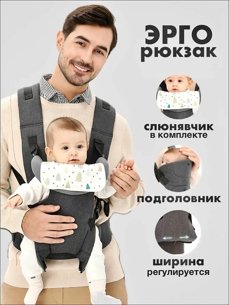 Эргорюкзак кенгуру для новорожденных эргомир слинг переноска
