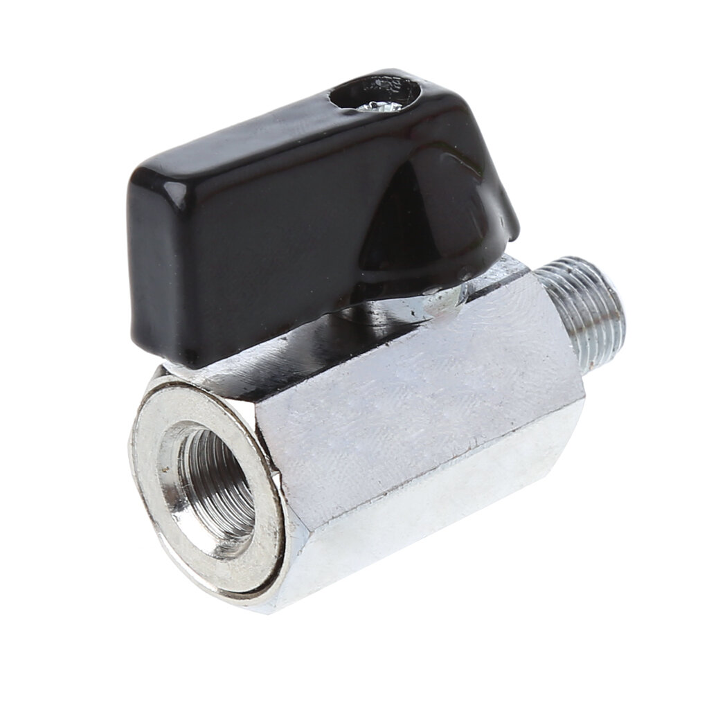 Клапан, Миниатюрный латунный шаровой кран с черной ручкой, внутренние и внешние резьбы, 1 дюйм 1/8