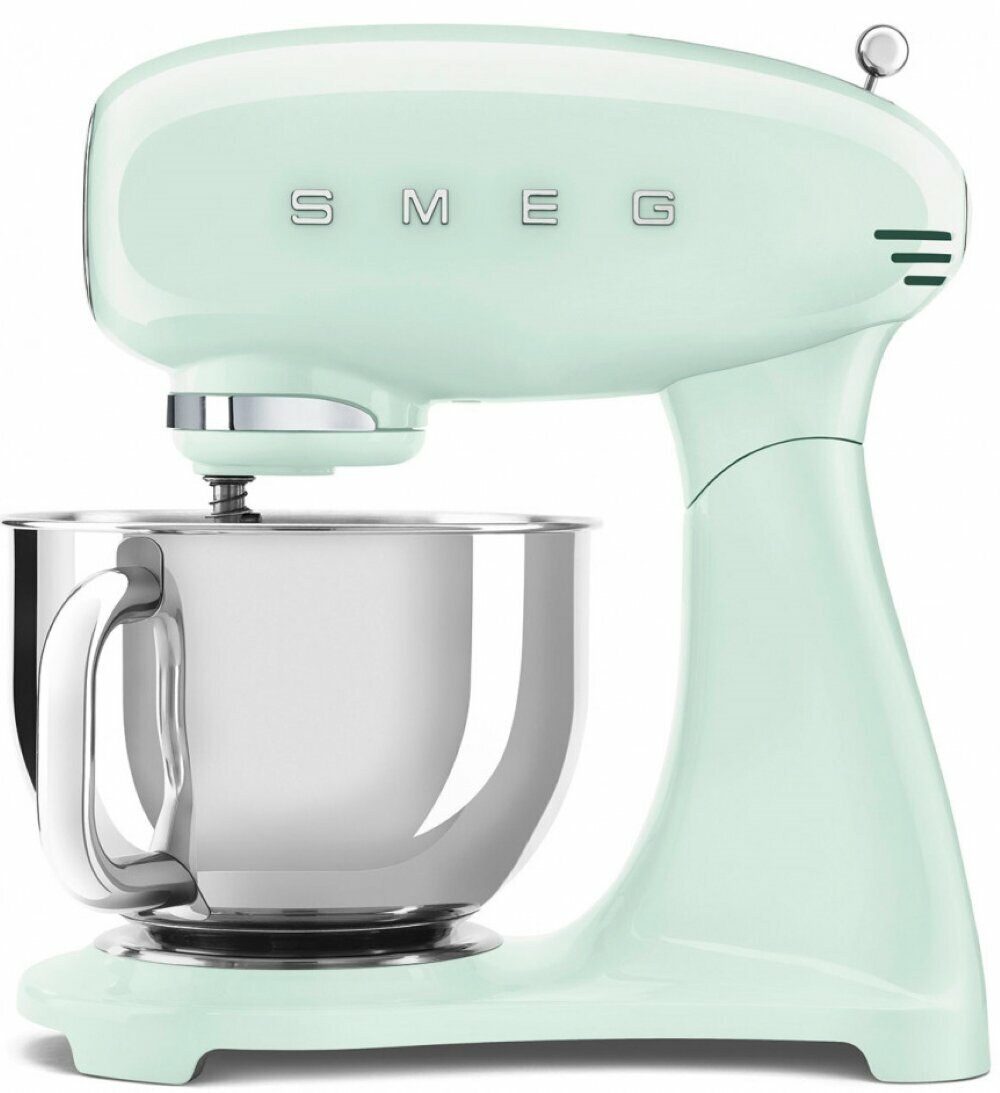 Миксер Smeg Style 50's SMF05PGEU, литой алюминий, цвет пастельно-зелёный