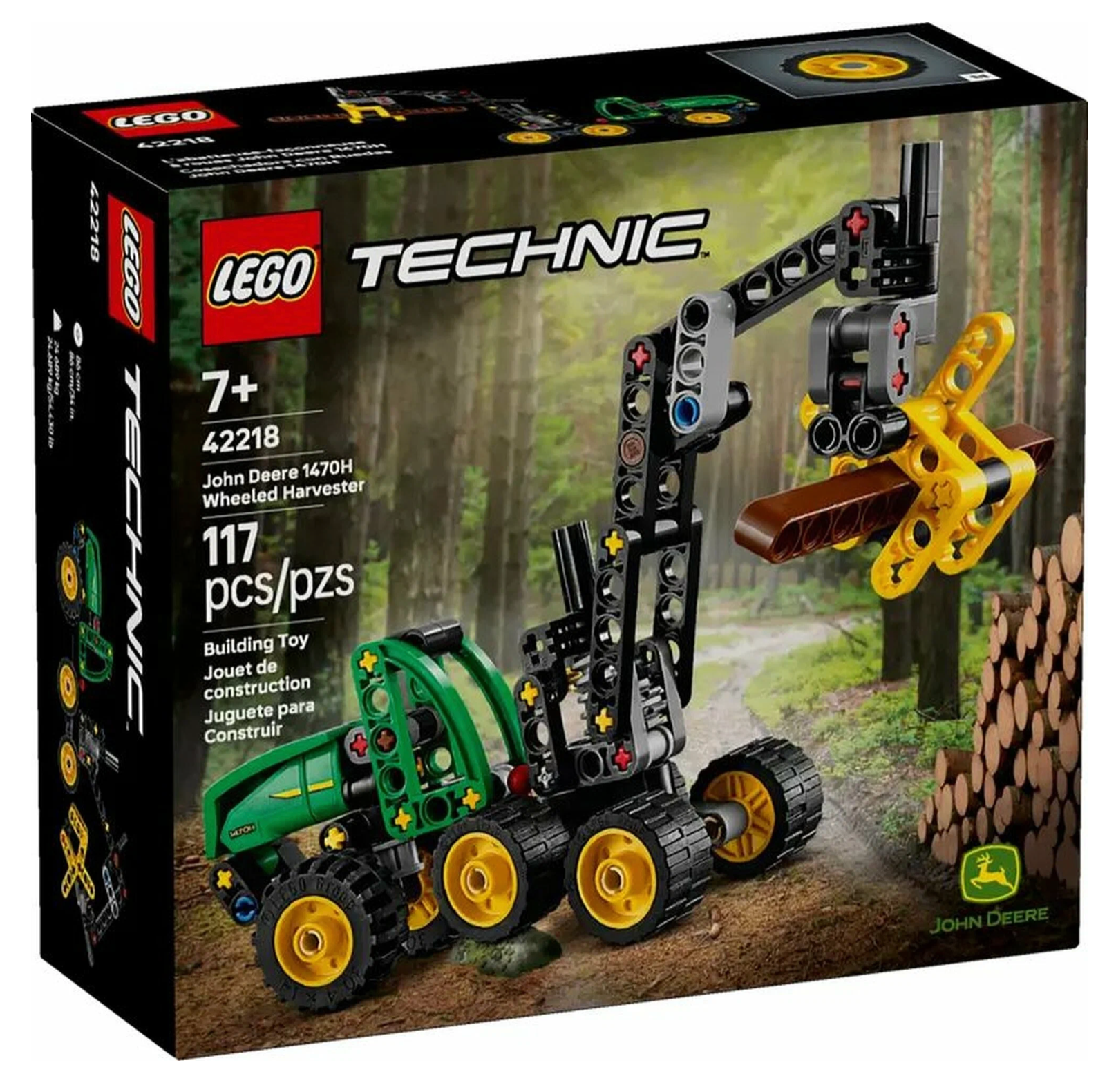 Конструктор LEGO Technic 42218 Колесный комбайн John Deere 1470H, 117 эл.