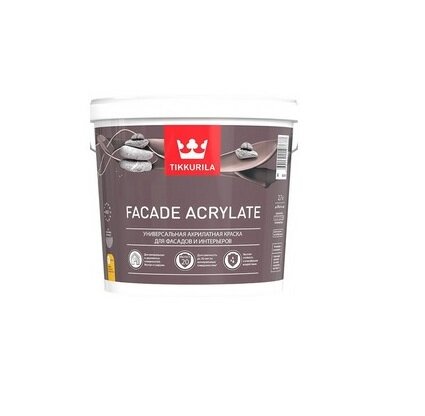Краска Tikkurila Facade Acrylate, база С, объем 5 л, для фасадов 700012345