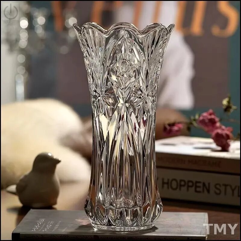 Ваза, 30 см , Хрусталь, Кристаллы, 1 шт