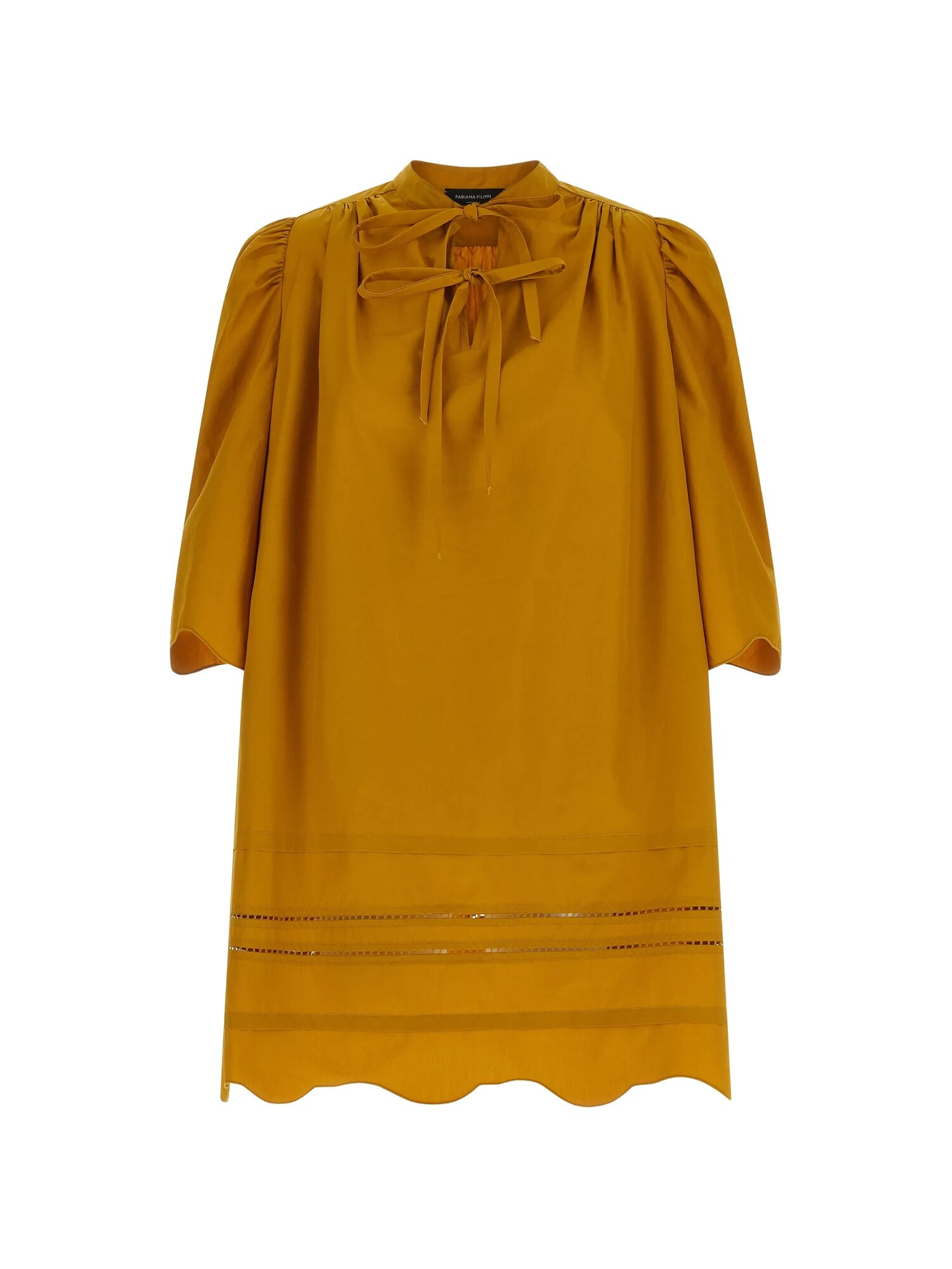 Платье FABIANA FILIPPI Korean collar puff sleeve mini dress
