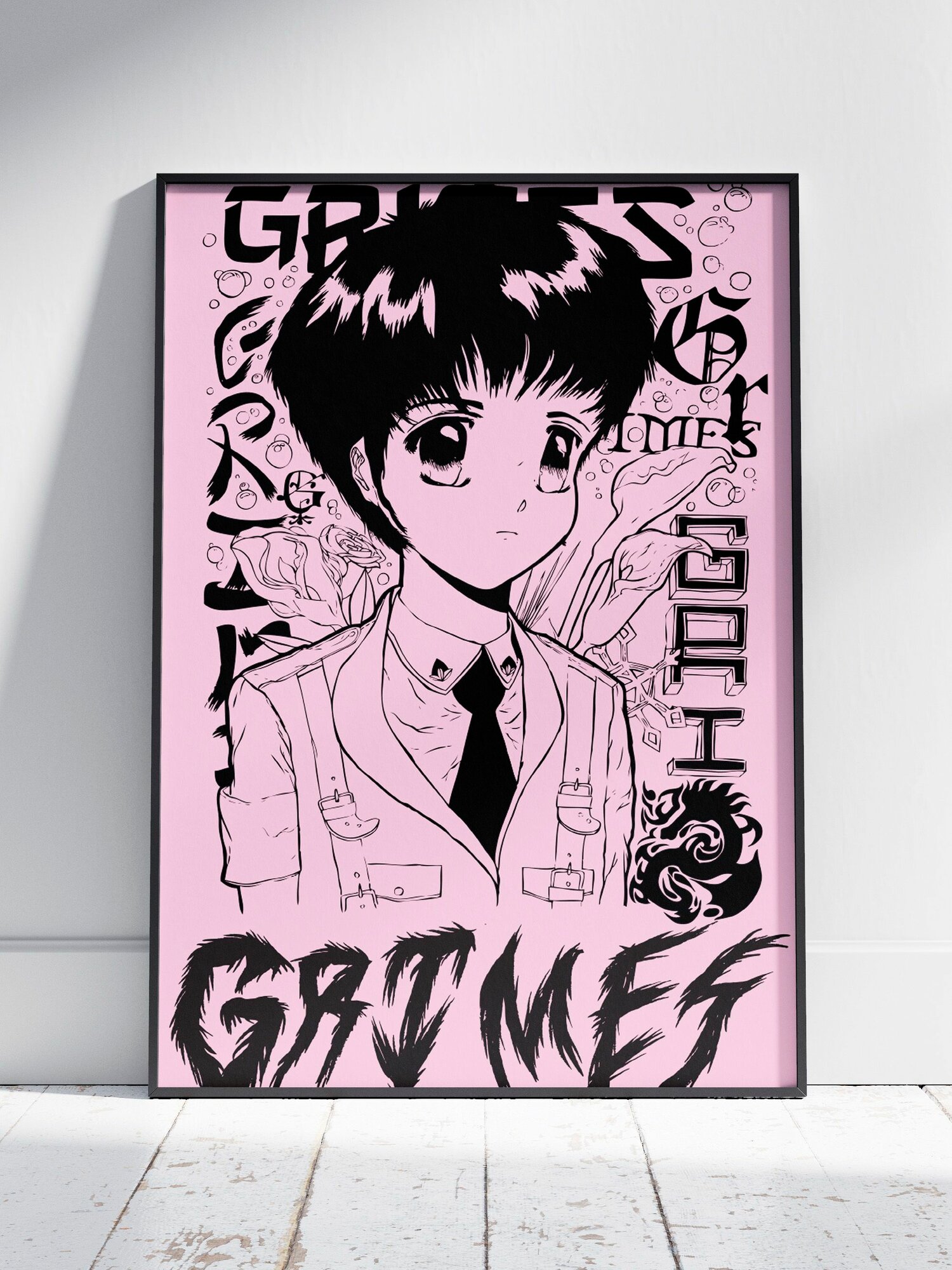 Плакат на стену для интерьера Граймс (Grimes 10) - Постер по музыке и артисту формата A4 (21x30 см)