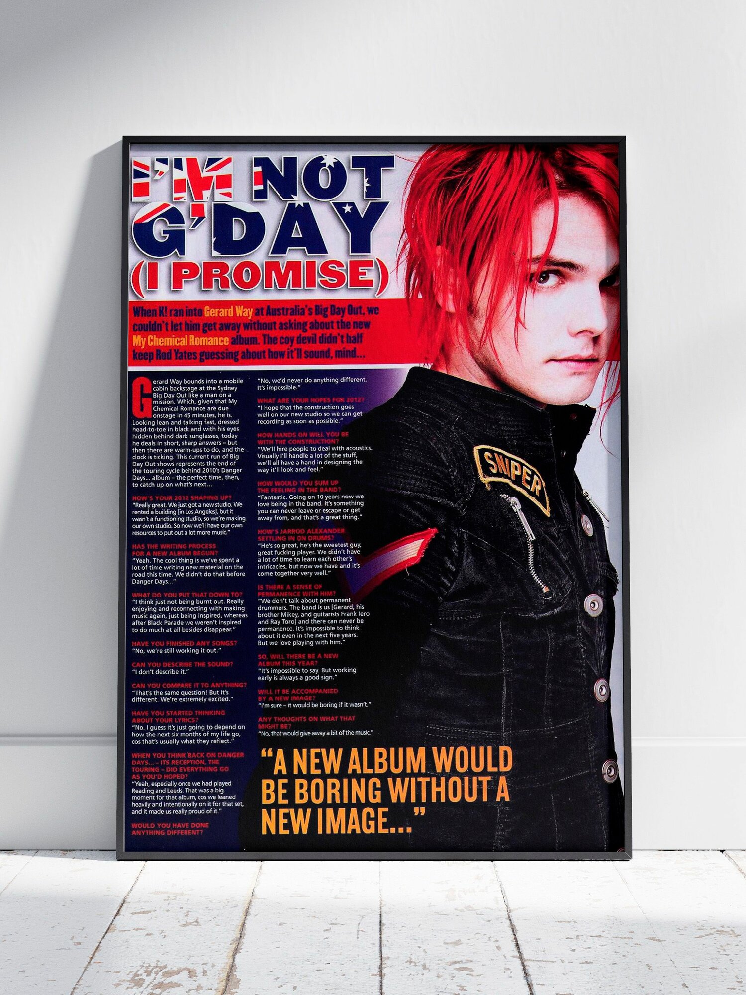 Плакат на стену для интерьера Май Кемикал Романc - My Chemical Romance (Джерард Уэй - Gerard Way 21) - Постер по музыке и артисту формата A4 (21x30 см)
