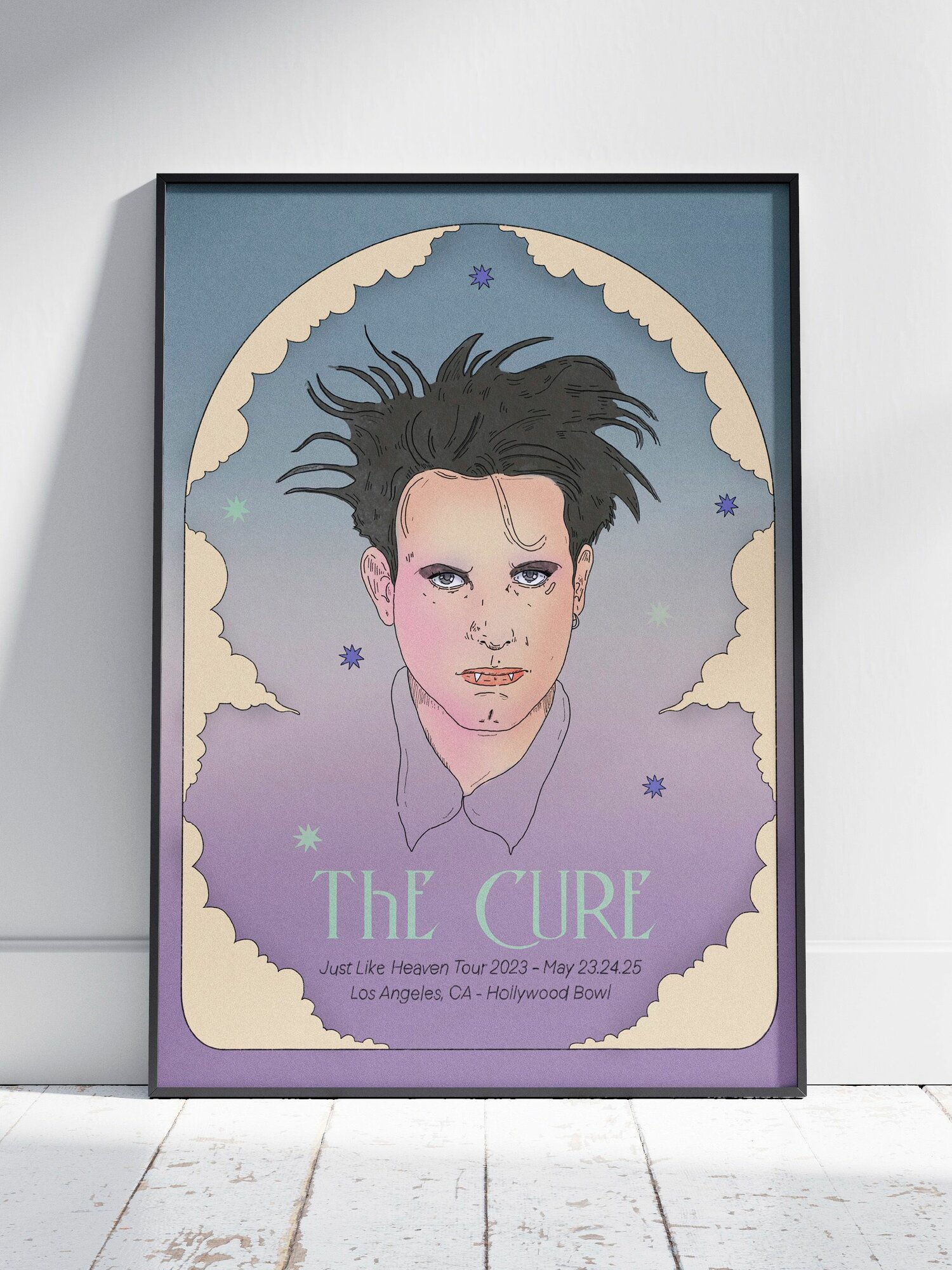 Плакат на стену для интерьера Кьюр (The Cure 22) - Постер по музыке и артисту формата A4 (21x30 см)