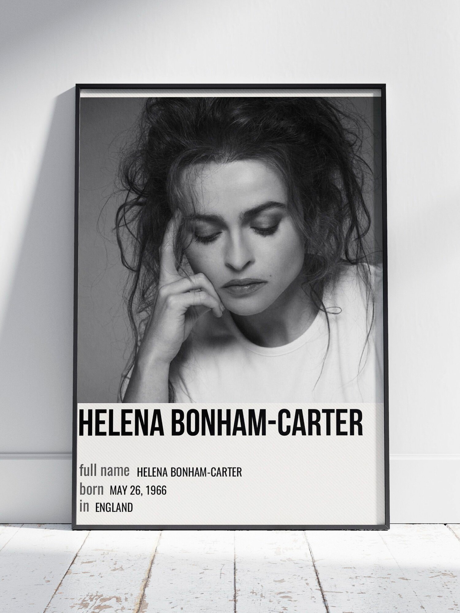 Плакат на стену для интерьера Хелена Бонем Картер (Helena Bonham Carter 33) - Постер по актеру фильма, кино, сериала формата A4 (21x30 см)