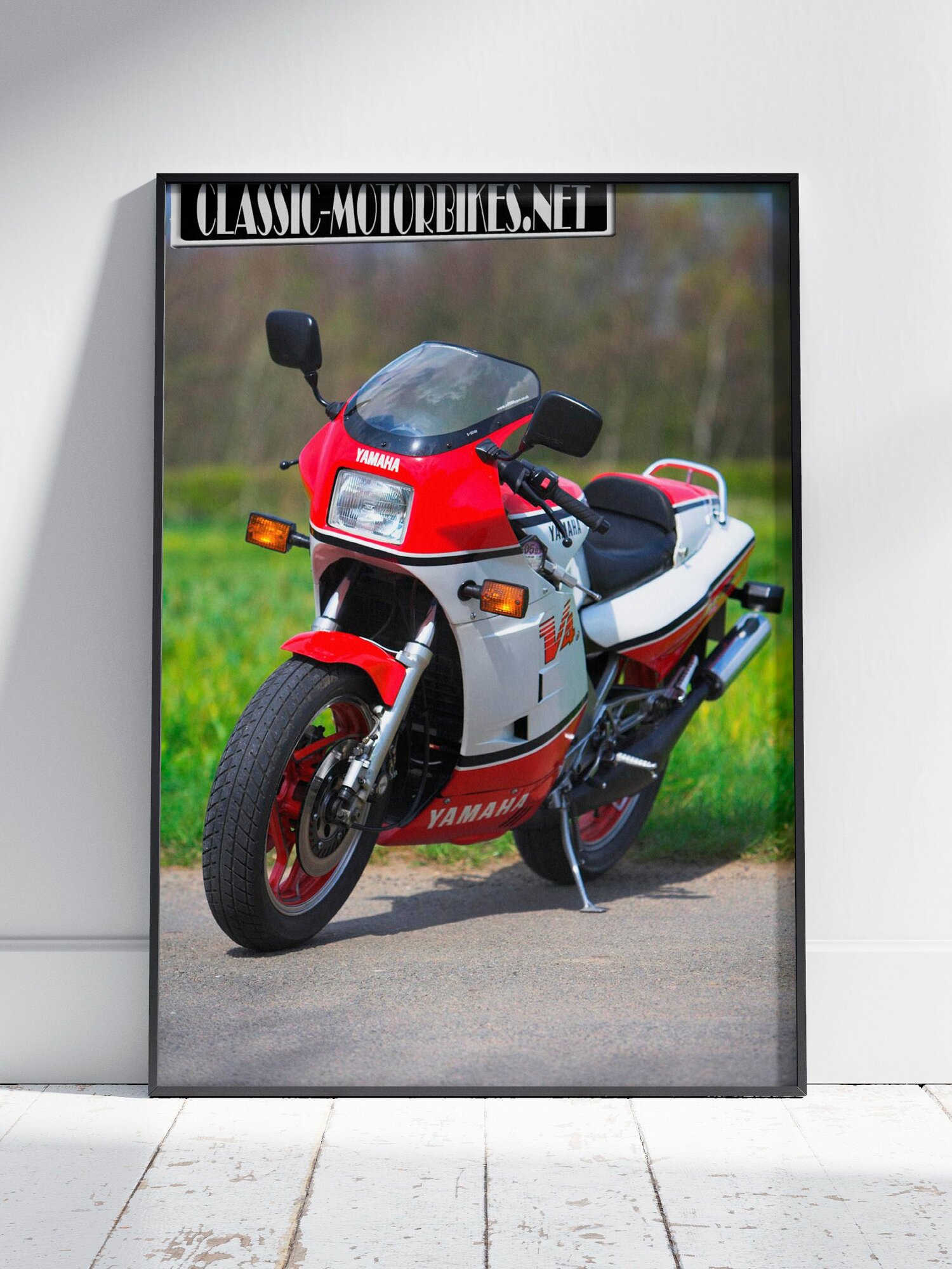 Плакат на стену для интерьера Техника и транспорт (Ямаха RD500LC - Yamaha RD500LC) - Постер по транспорту формата A4 (21x30 см)