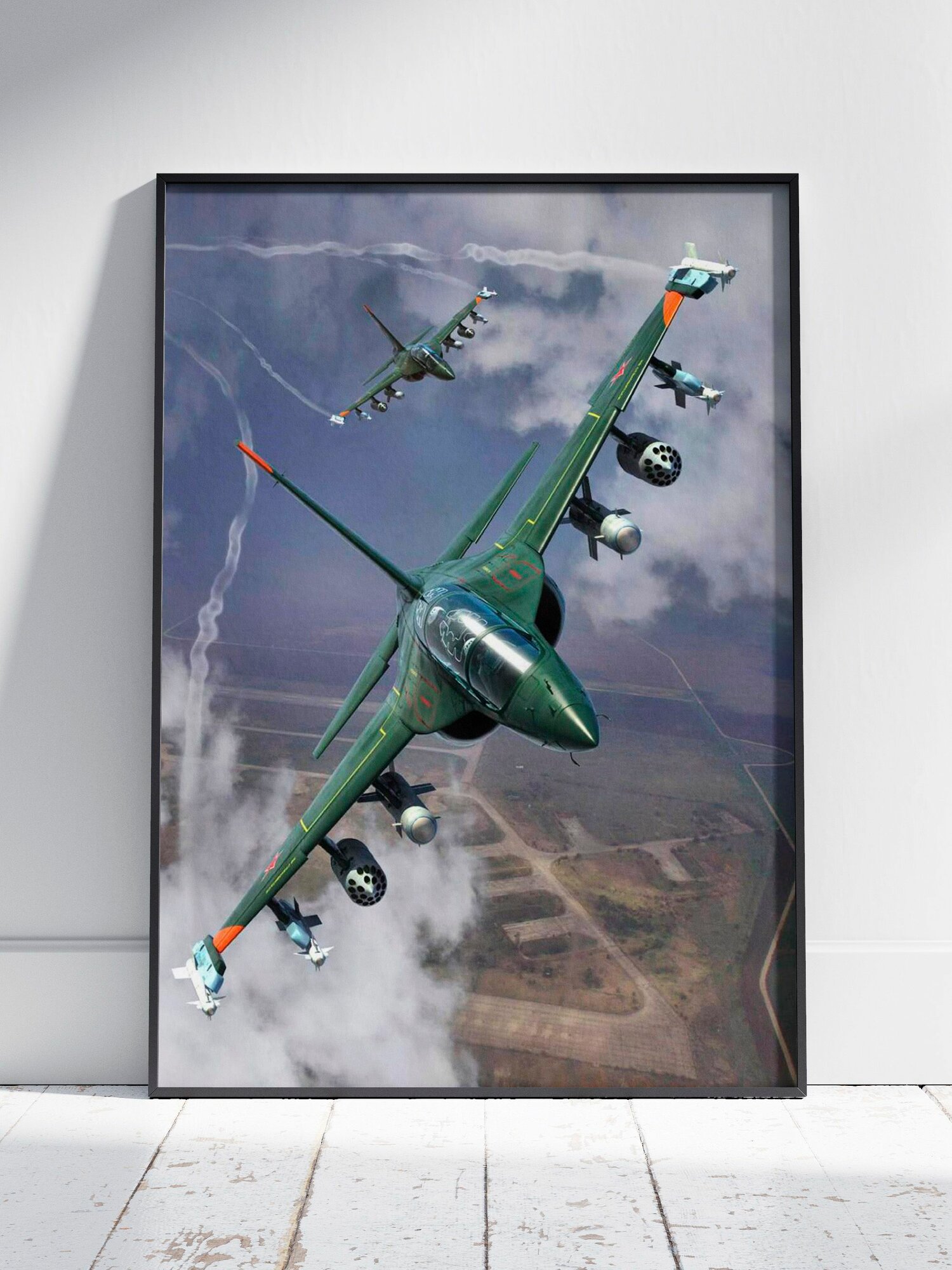 Плакат на стену для интерьера Техника и транспорт (Як 130 Миттен - Yak 130 Mitten 2) - Постер по транспорту формата A4 (21x30 см)