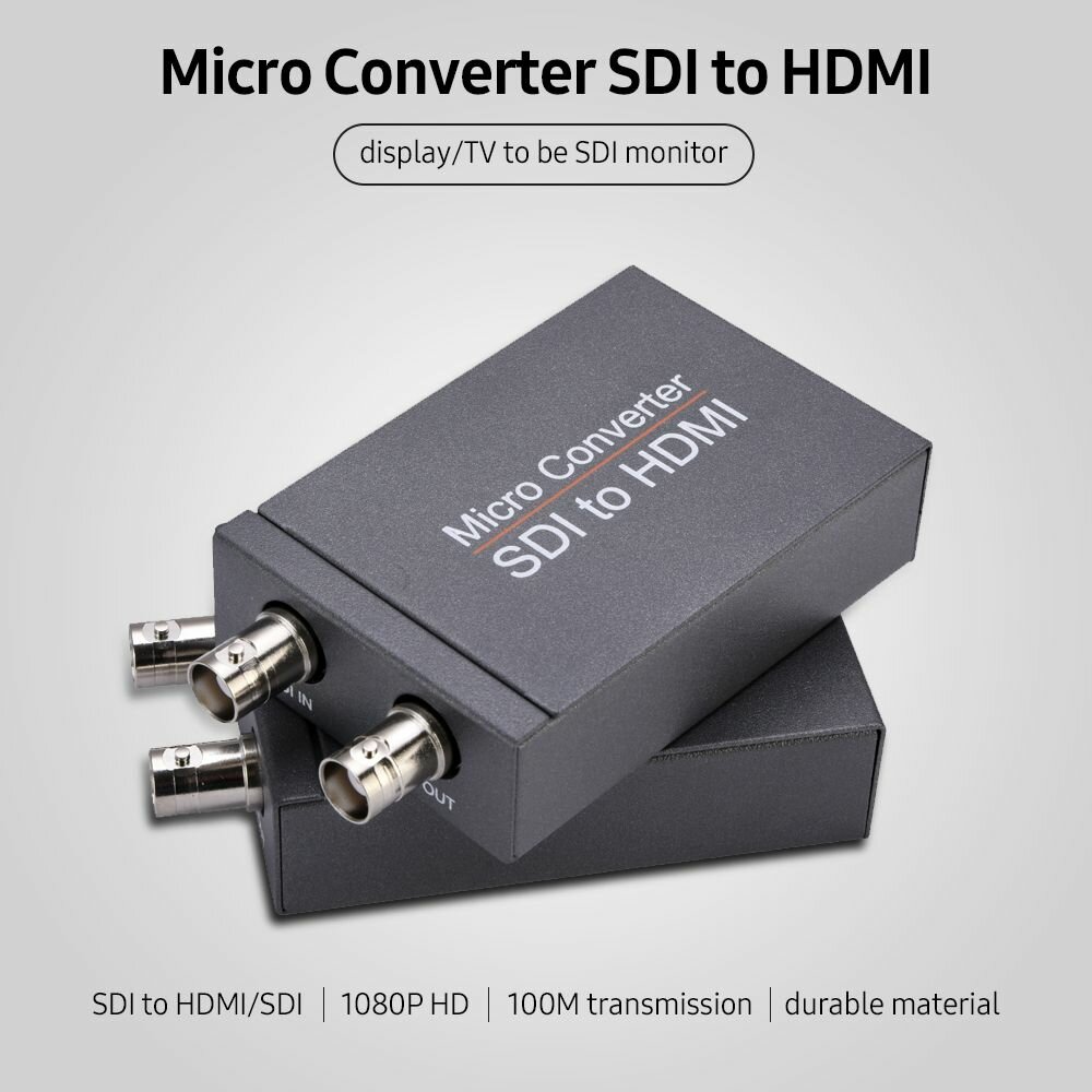 SDI-конвертер Интерфейс мультимедиа SDI в High Definition SDI в SDI 2-маршрутный выход Mini HD 1080P USB-конвертер с питанием