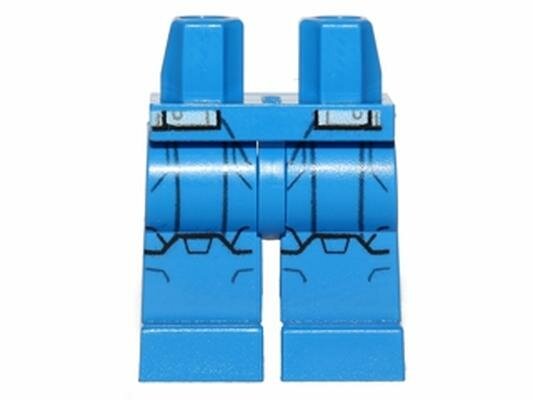 Деталь Lego 970c00pb0252 Hips and Legs with SW Black Special Forces Clone Trooper Armor Pattern