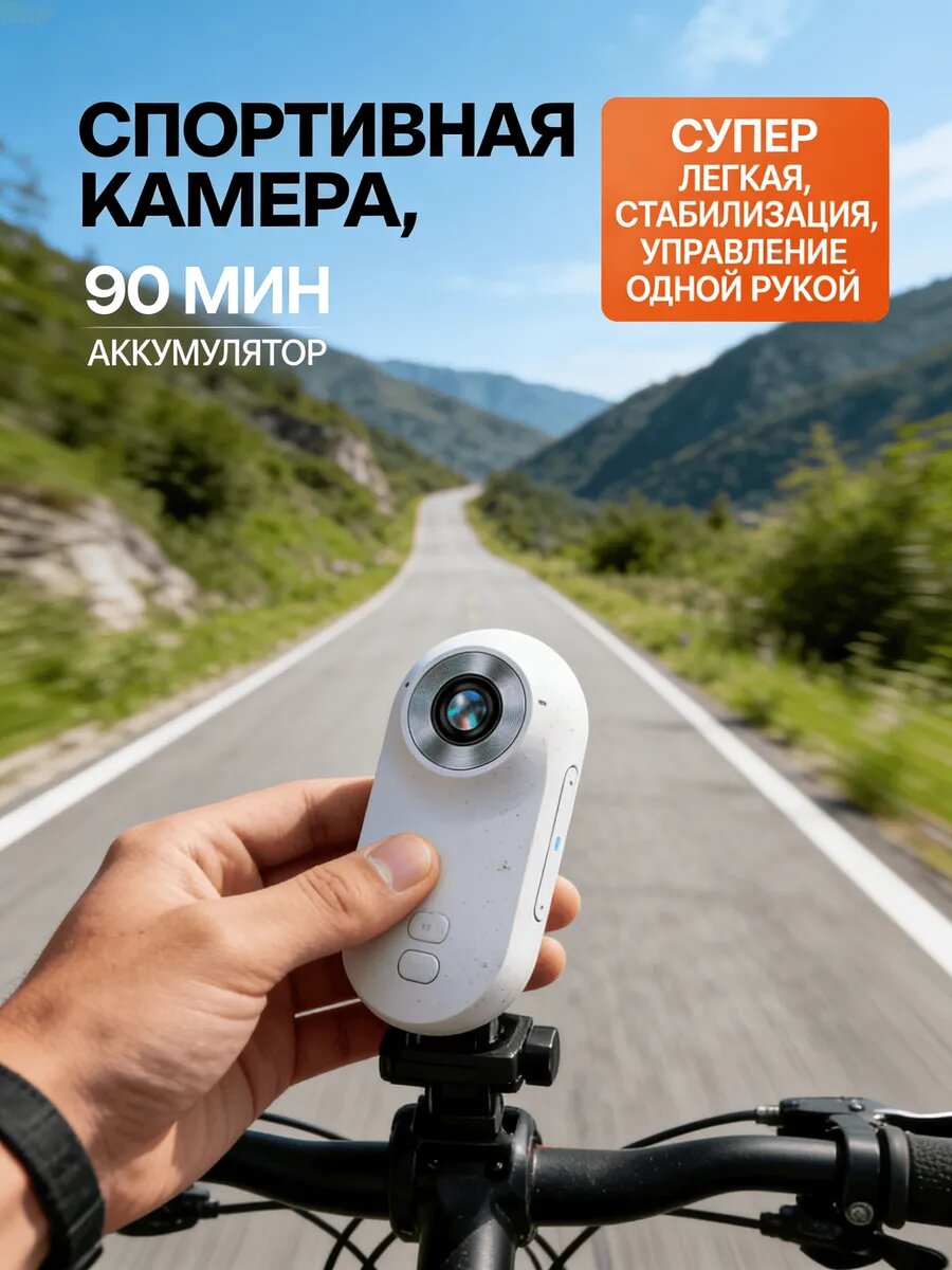 Экшн камера со стабилизацией 4К с креплением go pro
