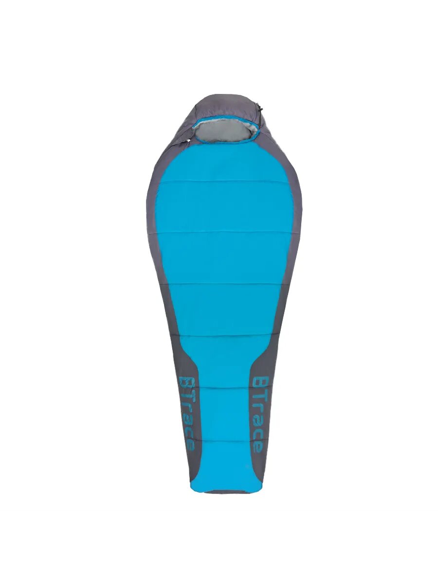 Спальный мешок BTrace Snug S (серый/синий) правый