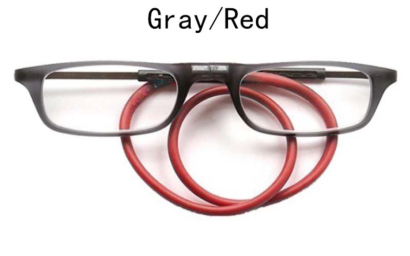 Очки для чтения магнитные Gray Red +275
