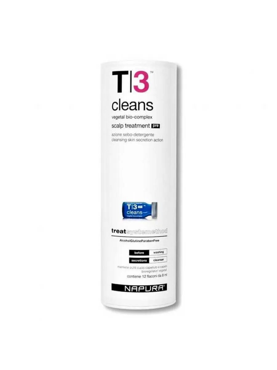 Napura T3 Cleans Scalp Treatment Ампулы-флаконы для ж 12 х 8 мл