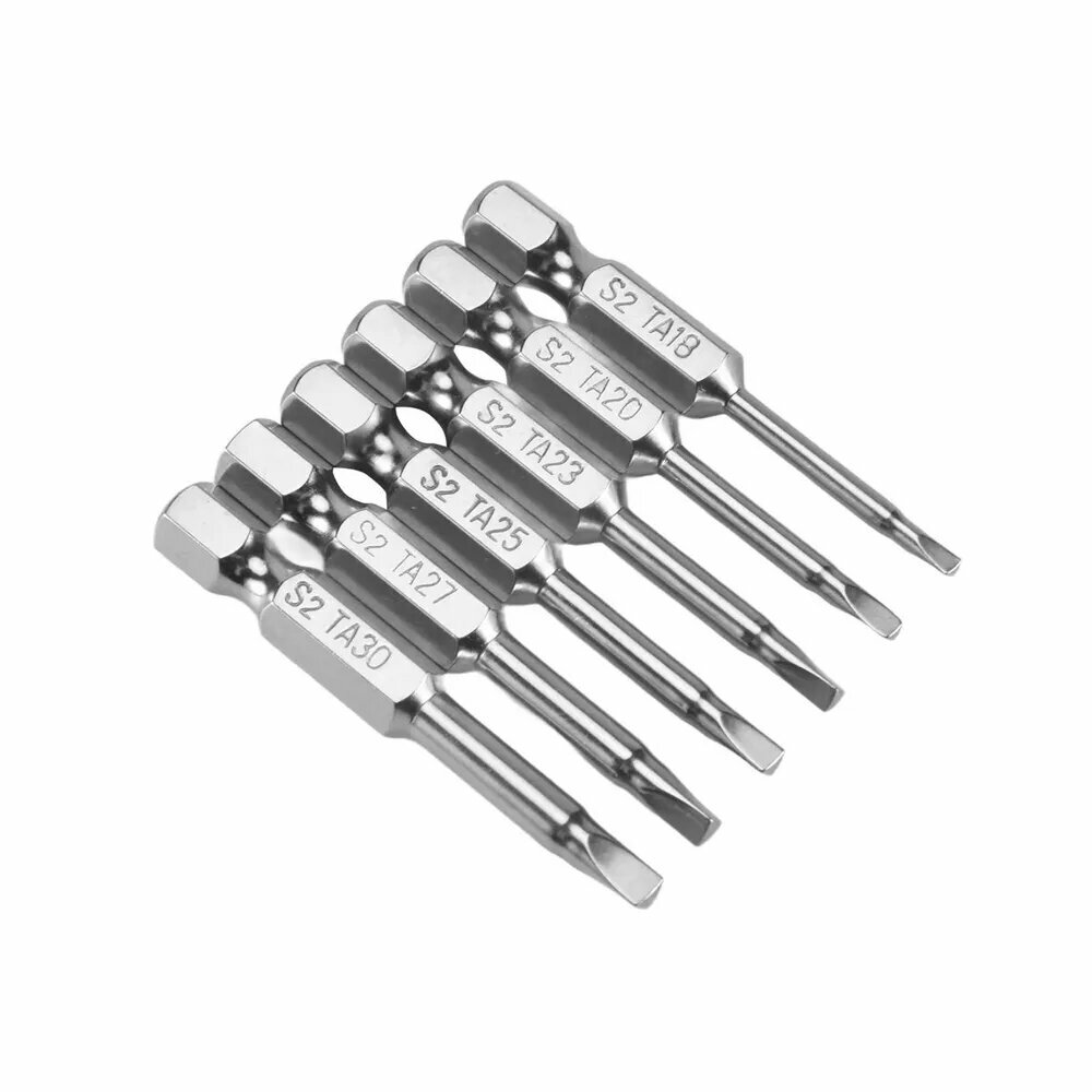 (E P B R) 6 шт S2 стальные треугольные биты, магнитная отвертка, противоскользящая треугольная головка винта, 1,8/2/2,3/2,5/2,7/3 мм, Прямая поставка