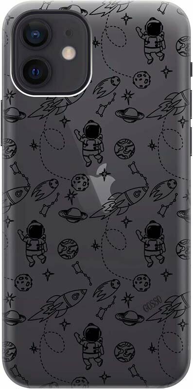 Силиконовый чехол на Apple iPhone 12 / 12 Pro / Эпл Айфон 12 / 12 Про с рисунком "Space"