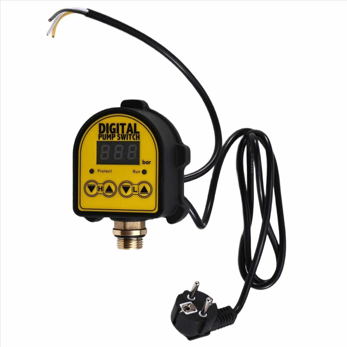 Регулятор Давления, Переключатель 0-10 Бар, Интерфейс 1/2 Дюйма, Вилка ЕС