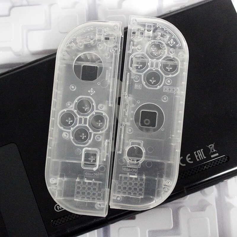 Корпус Taobao, для Joy-Con, Nintendo Switch, прозрачный, белый