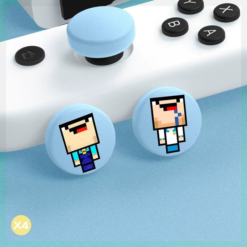 Оригинальная крышка для Joy-Con Nintendo Switch OLED, синяя тема Майнкрафт, креативный дизайн, премиум