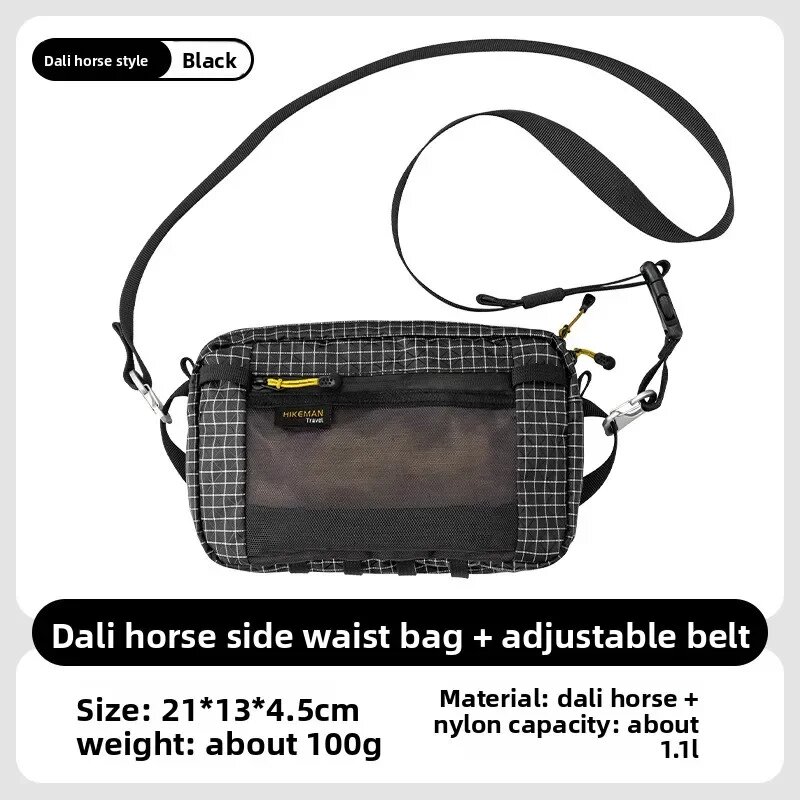 Черная поясная сумка Dali horse style, 1.1л