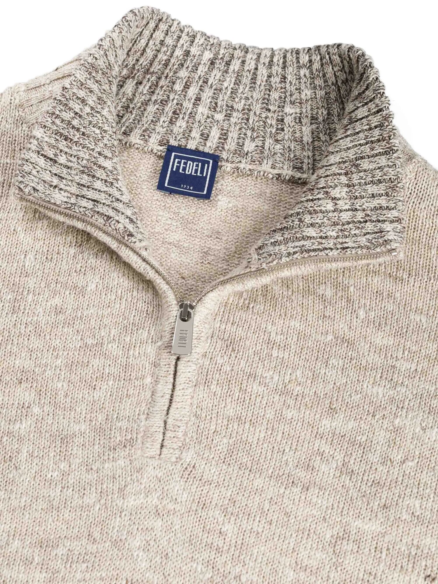 Свитер FEDELI Zip-neck sweater, размер 54, , разноцветный — фото 1
