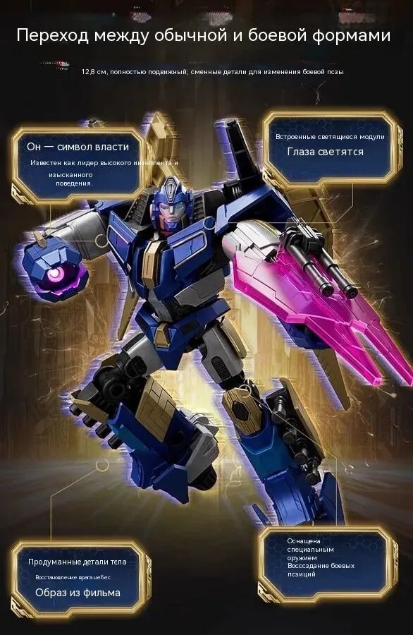 Трансформеры игрушки Blokees Transformers: ONE Classic Class Sentinel Prime 12.8cm — фото 1