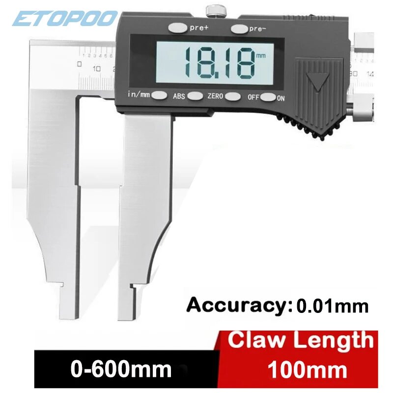 Цифровой штангенциркуль ETOPOO 0-600мм, Accuracy: 0.01mm