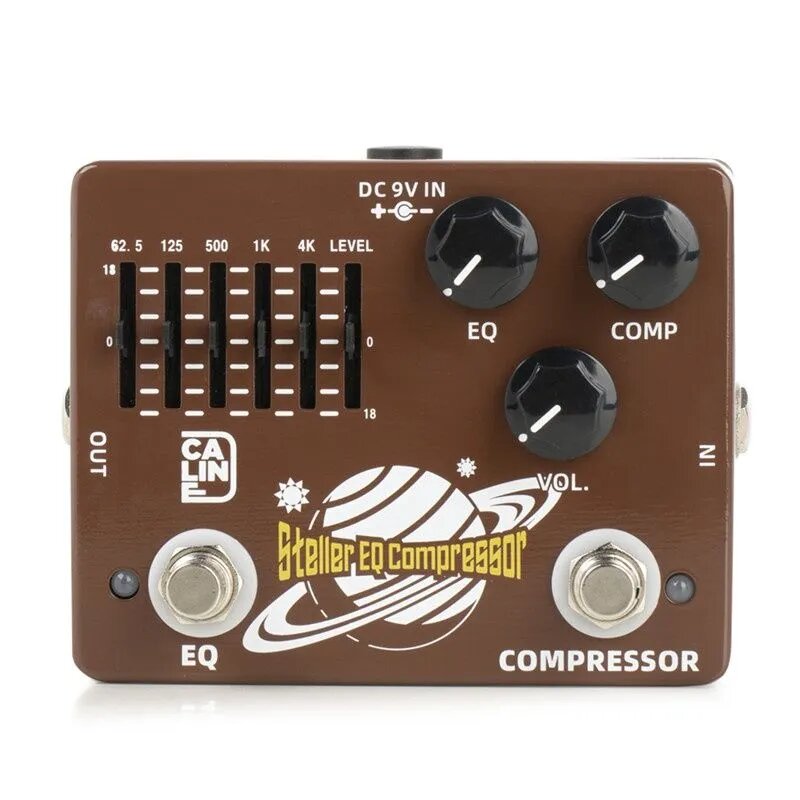 Двойная Педаль Эквалайзера Caline CP-10 Stella Bass Compressor EQ Effect