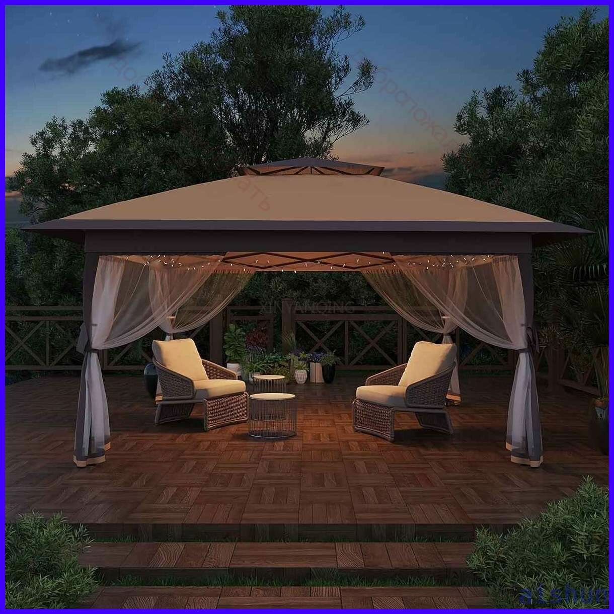 Беседка 3.3x3.3 м с москитной сеткой и регулируемой высотой для дачи, сада, террасы и мероприятий