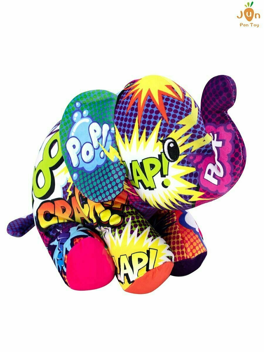 Плюшевые игрушки Pop Art Soft Mammoth Wham / Детская игрушка слон, внутри которой полно бобов, внешний вид насыщен красками, подойдет в качестве подарок на день рождения