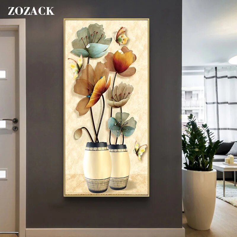 Набор для вышивки крестом 11CT Cotton 63x120cm Ваза