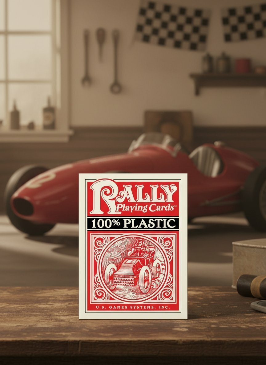 Карты "100% Plastic Rally Playing Сards red" 62248 US Games Systems